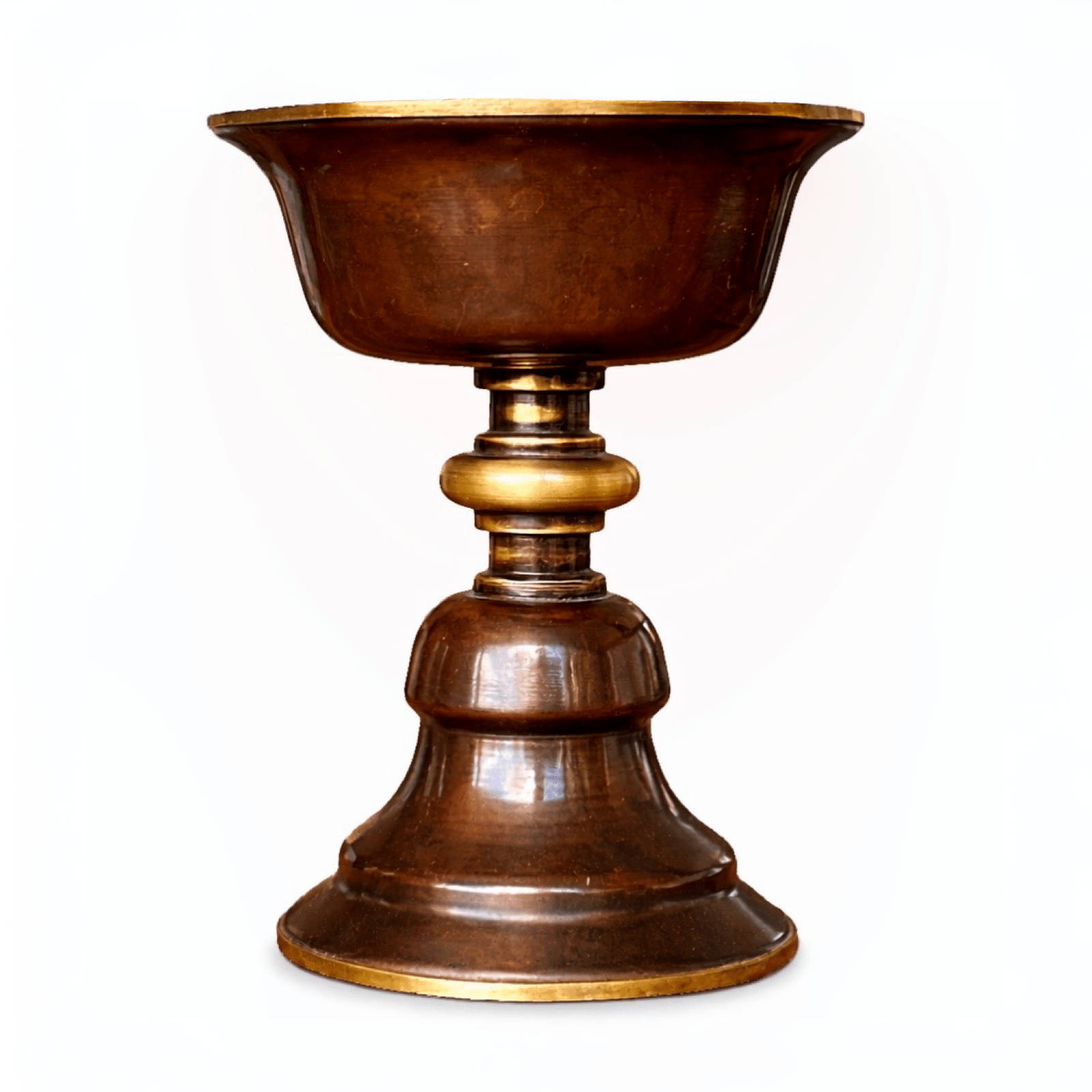 Large Tibetan copper butter lamp "Dipa" – Atelier Tibet