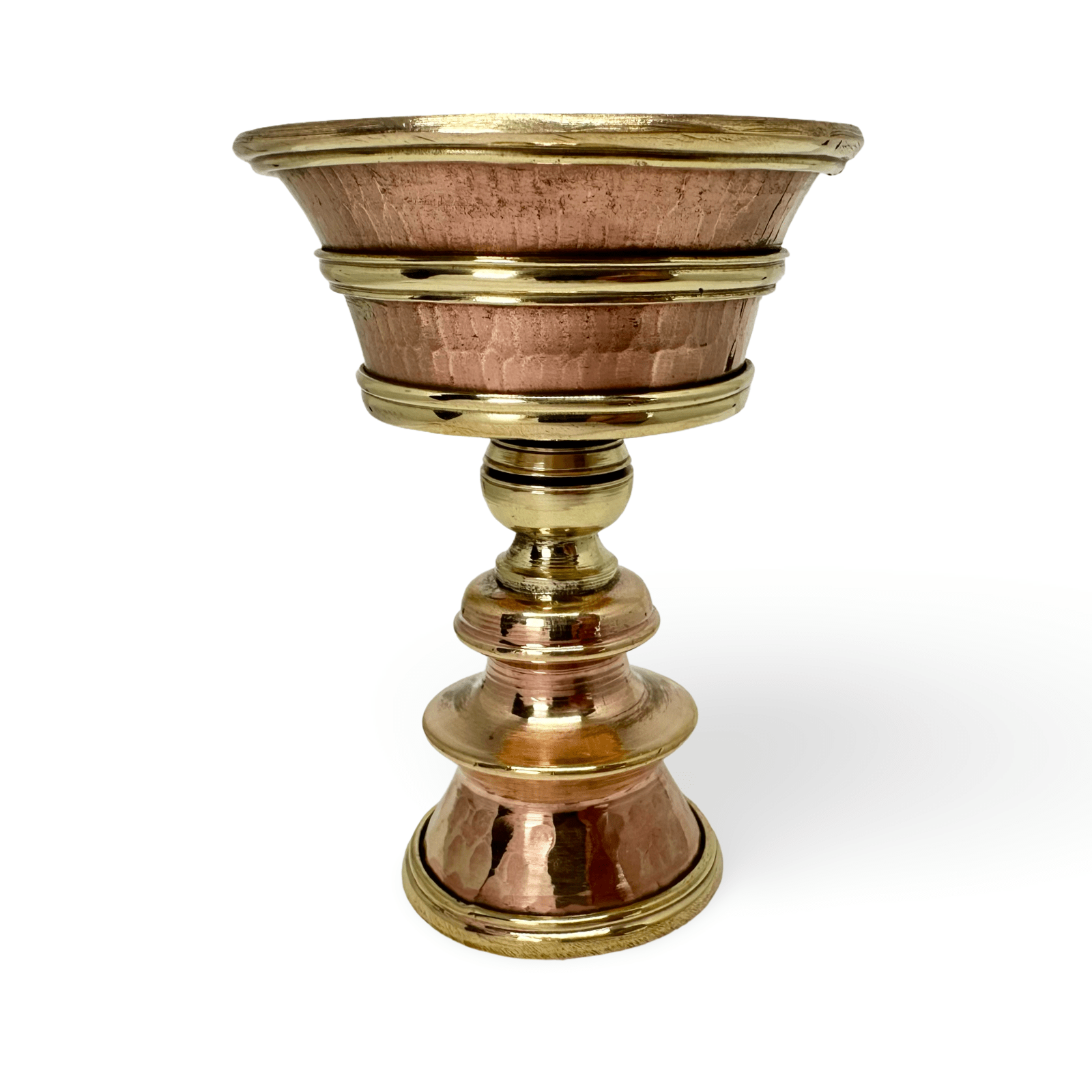 Tibetan butter lamp "Dipa" made of copper and brass – Atelier Tibet