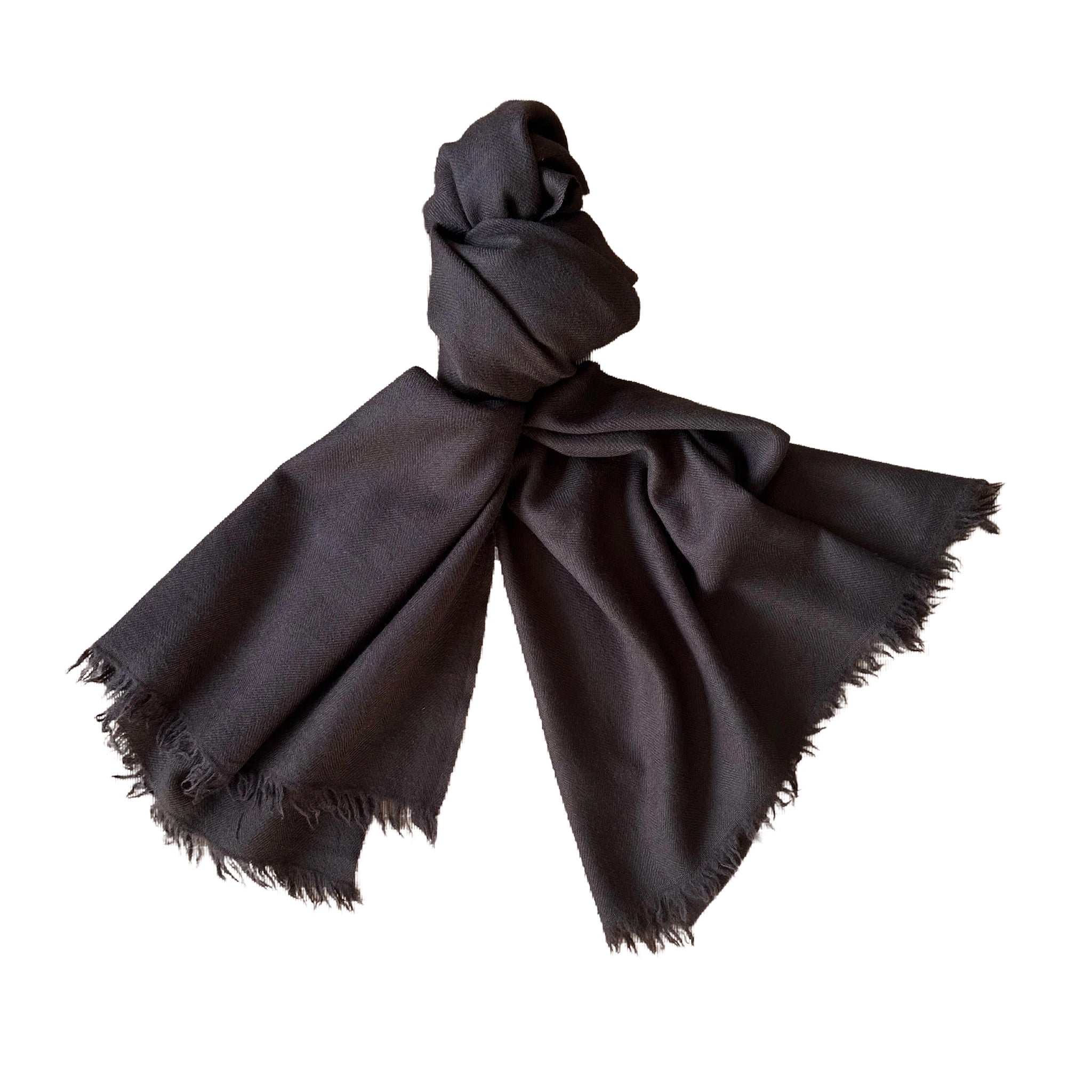 Yak-Schal | 100% Yak-Wolle | Dunkelbraun – Atelier Tibet